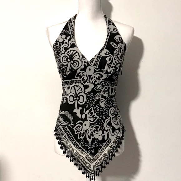 Cache | Tops | Cache Beaded Halter Top | Poshmark